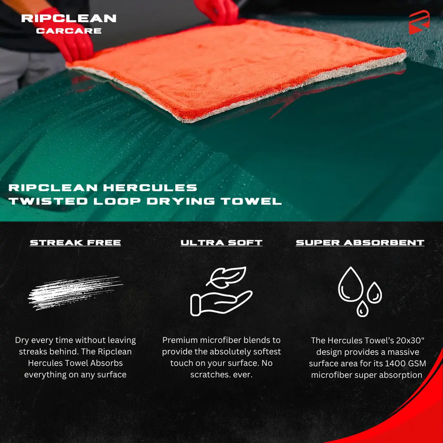 Ripclean: The Hercules 1400 GSM Ultra Absorbent Soft Drying Towel - Sc