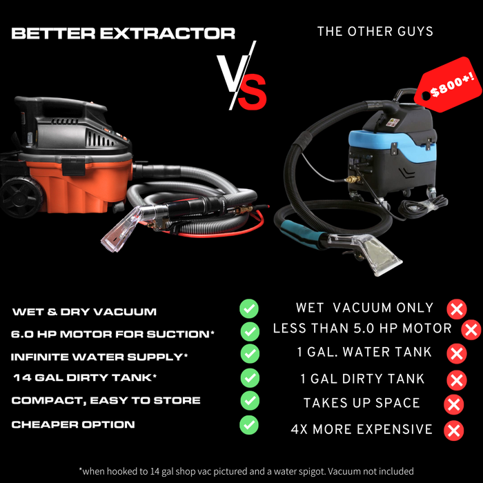 Better Extractor Auto Detailing Extractor Vacuum Conversion Kit